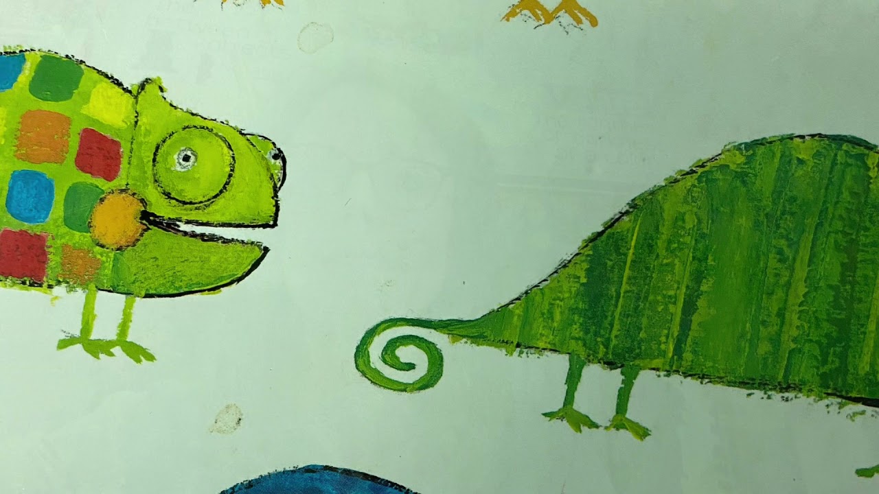 Chameleon’s Colors- Day 2 (kindergarten, first, second grade art lesson)