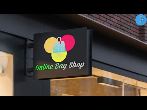 Pixellab logo design tutorial-online bag shop logo[Vandy Design]