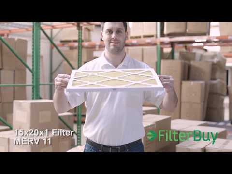 FilterBuy 15x20x1 MERV 11 Pleated AC Furnace Air Filter
