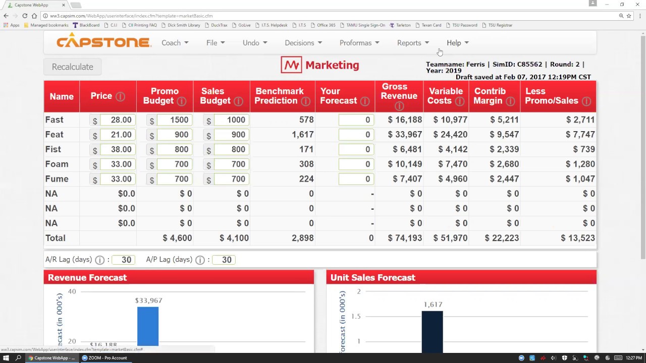 Business Strategy: Capstone Marketing Tutorial