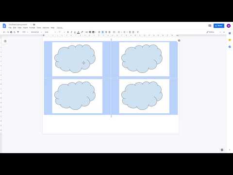 Google Workspace: Google Docs | How to split a page into 4 quadrants (print 4 flyers or images on 1)