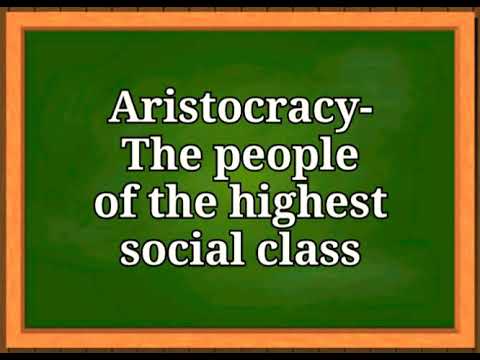 What is 'ARISTOCRACY'