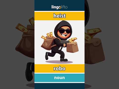 🇬🇧🇪🇸 heist - robo : learn English : aprendamos inglés : vocabulary builder
