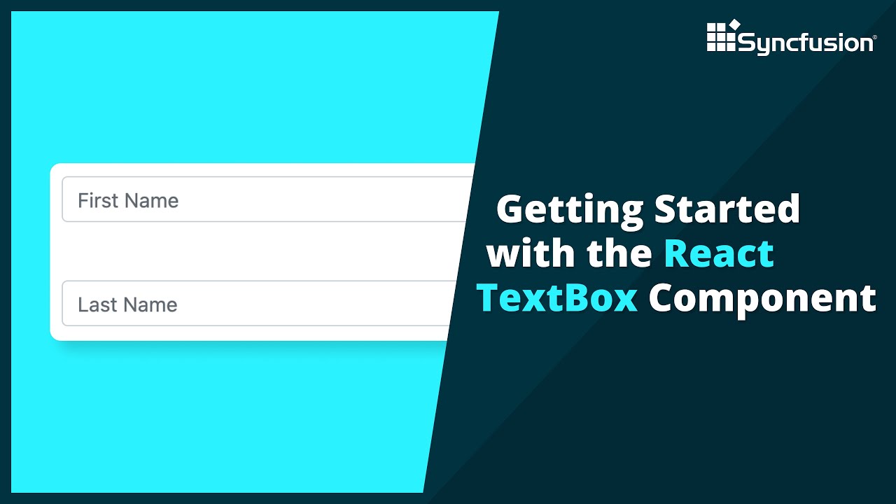 Getting Started with the React TextBox Component