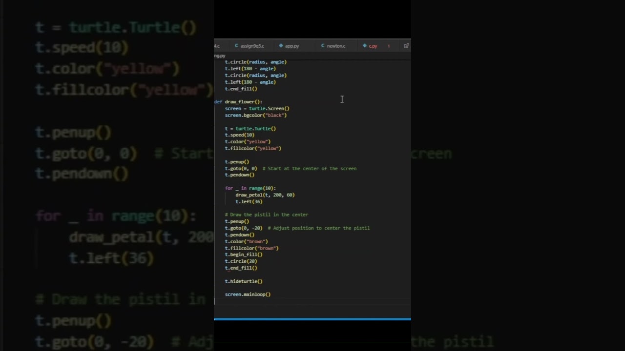 Drawing a Flower with Python Turtle | @PrepCorner Codes