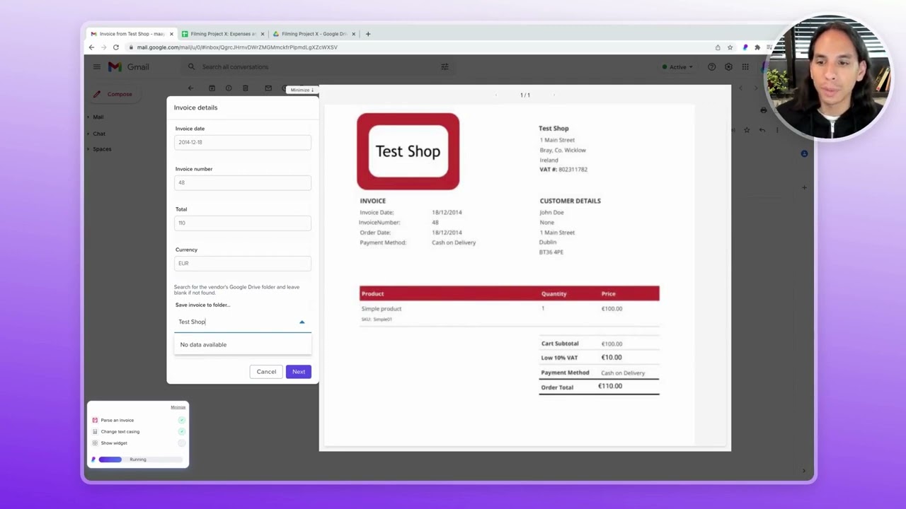 Ply: Invoice processing in Gmail using Mindee