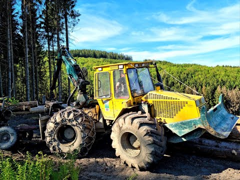🌲 *SOUND on* • HSM 904 - 4WD - 2001 • Forstbetrieb Weuste • Skidder in Action • Part-1 • sound PUR 🌲