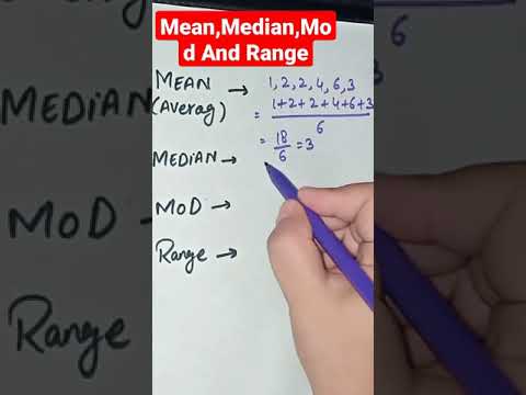 Mean,Median,Mod And Range???????? #MATHSFUN#shorts #viral