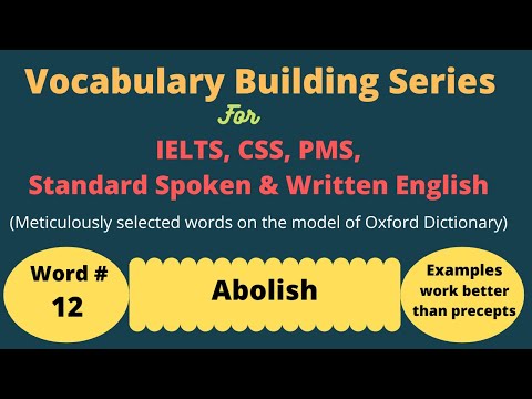 Abolish, its meaning in Urdu, Hindi and English and its use #vocabulary #abolish #DesiEnglishWala