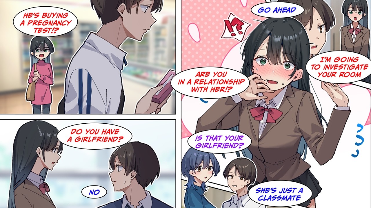 [Manga Dub] She caught me buying a pregnancy test, and now she won't leave me alone