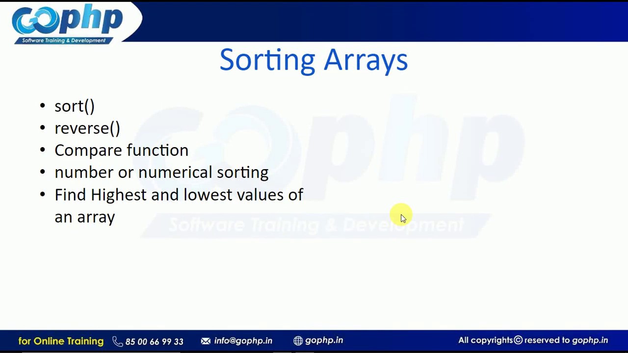 18 - Arrays in JavaScript | Array Sorting in JavaScript