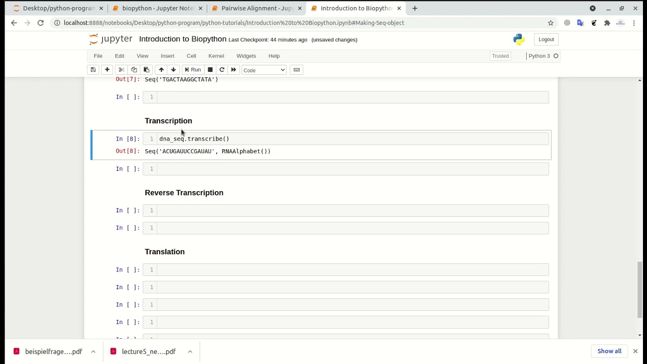 Introduction to biopython #bioinfotech, #python, #biopython, #bioinformatics