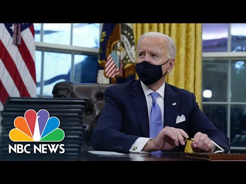 Biden Takes Immediate Action On First 100 Days Agenda | NBC Nightly News