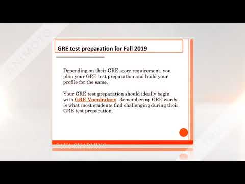 How to plan my GRE test preparation for fall 2019