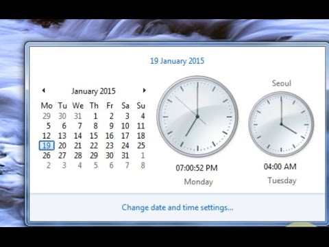 Date & Time Settings In Windows 7