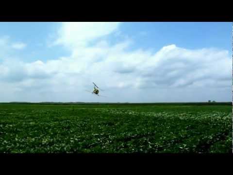 Helicopter Crop Dusting at the farm....