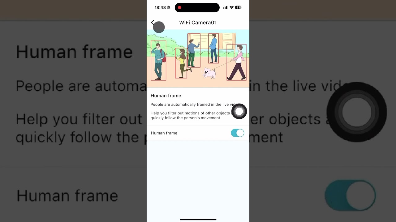 Human detection alarm settings O-KAM Pro App Video Guide: