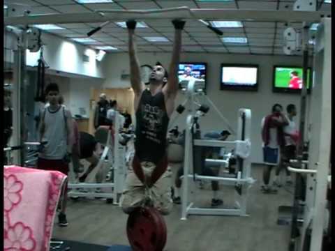 Pull-ups with 50kg 3.5reps (1.79m/62kgs.) performed by Amit
