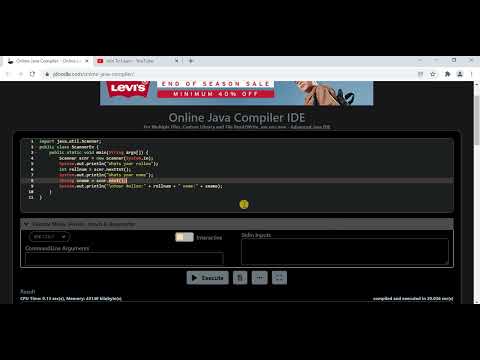 JDoodle (Java Online Compiler) - How to give input? - Interactive Mode - Java Tutorial for beginners