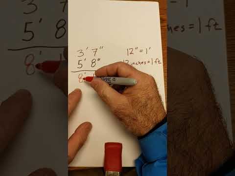 How to Add Inches and Feet
