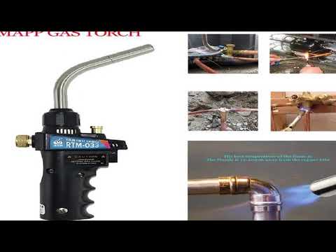 Mapp Gas Welding Torch Ignition Flame Brazing Gun Burner Blowtorch Welding BBQ Heating Que