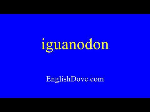 How to pronounce iguanodon in American English