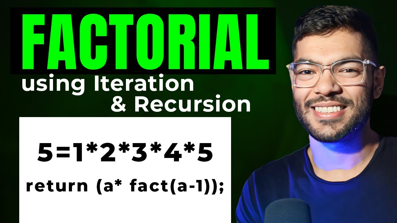 Java Program to find Factorial using Iteration + Recursion
