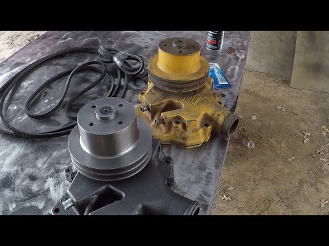 John Deere 310D Replace Water Pump And Homemade Coolant Reservoir