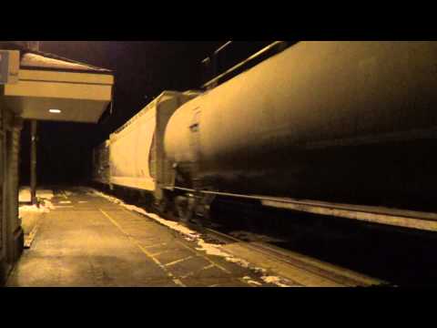 Awesome 7- Unit Lashup on CN M39671 absolutely flying through ingersoll ontario 00026.MTS