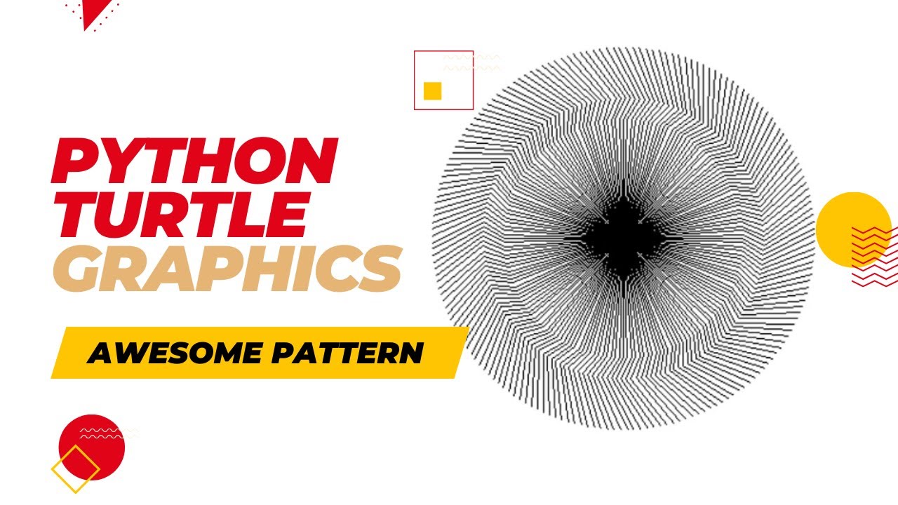 Awesome Pattern by Python Turtle Graphics || With Source Code || #python #pythonprogramming #turtle