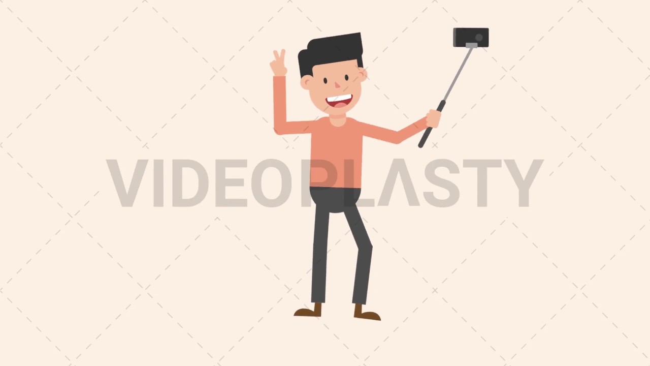 Man Taking a Selfie Animation [MOV & GIF]