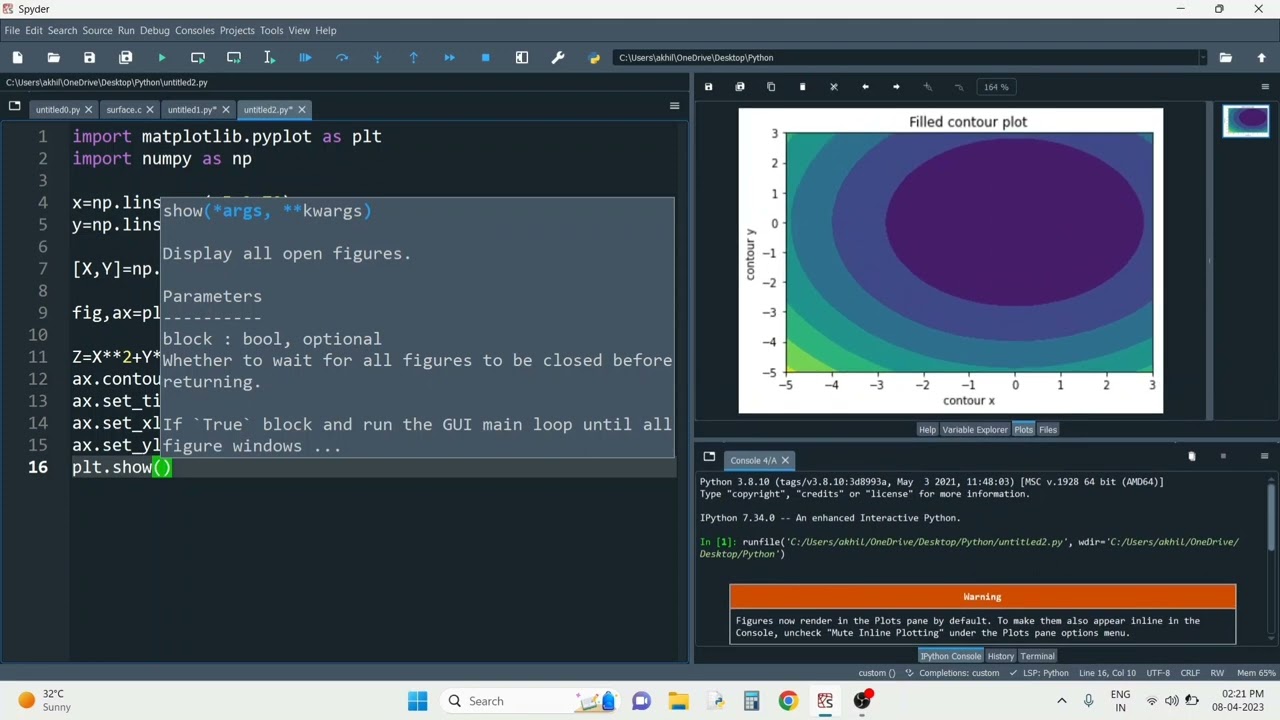 3D Surface Plots| Contour Plots | Python | Data Visualization | Matplotlib