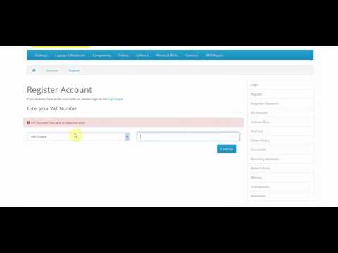 Checking a VAT Number before register account , for ClerksCart