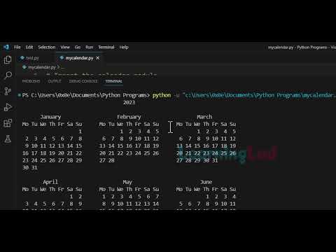 How to Display a Calendar in Python for Any Month, Year, and the Current Month
