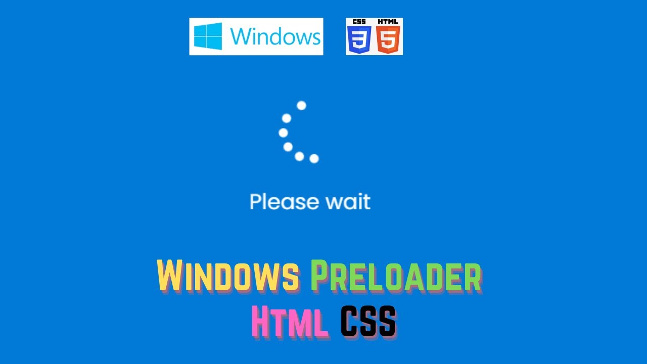 Windows Preloader Using HTML CSS. Preloader Animation CSS #html #preloader #windows @Timeless Code