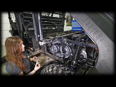 How to change/replace/inspect the drive belt on Kawasaki Mule | Maintenance Matters | SuperATV