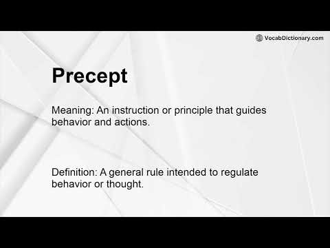 Precept Meaning