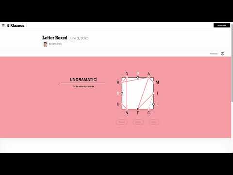 AI Solve New York Times Daily Letter Boxed Puzzle: 6/3/2025 (ASMR)