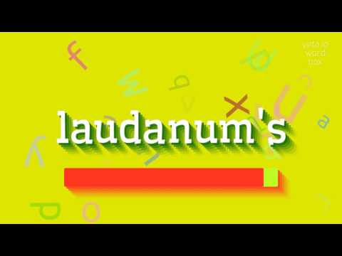 How to say "laudanum's"! (High Quality Voices)