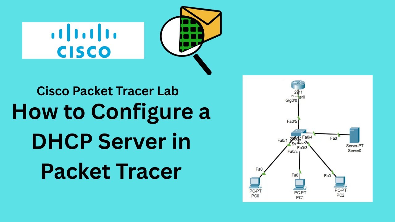 Packet Tracer Lab - How to Configure DHCP Server | Automatic IP Address Assignment #ccna #cisco