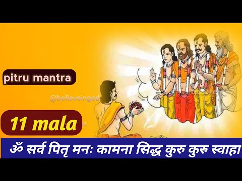ॐ सर्व पितृ मनः कामना सिद्ध कुरु कुरु स्वाहा 11 mala|om sarva pitru manh kamna siddh kuru kuru swaha