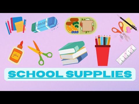 Things In The Class Room || List Of School Supplies || Stationary Items