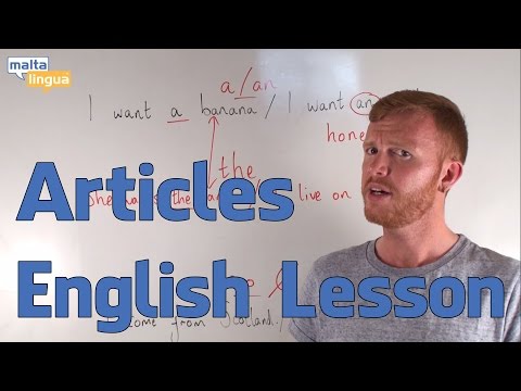 Articles - English Grammar Lesson (Pre-Intermediate)
