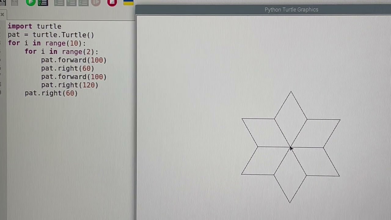 Raspberry pi python project- turtle snowflakes