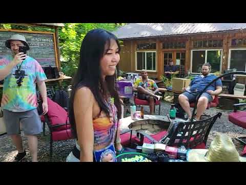 Cup show ,tie dye ,sesh table ,djs,good food at Natural Remidies camp out in OR 2024.A great time .