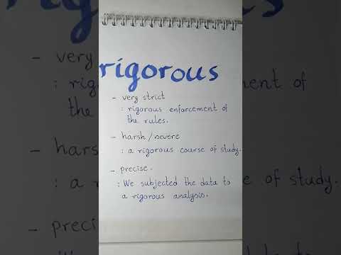 meaning of rigorous 😃😃