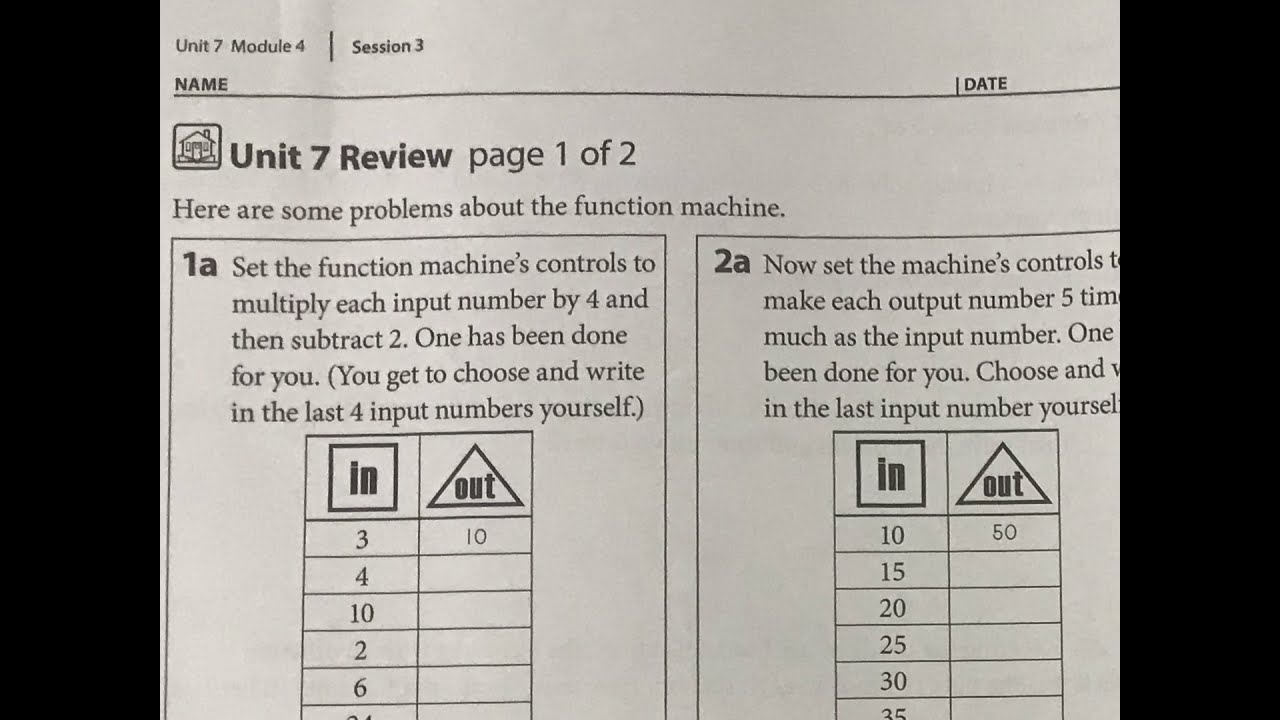 Unit 7 Review (Bridges Math 4th Grade)