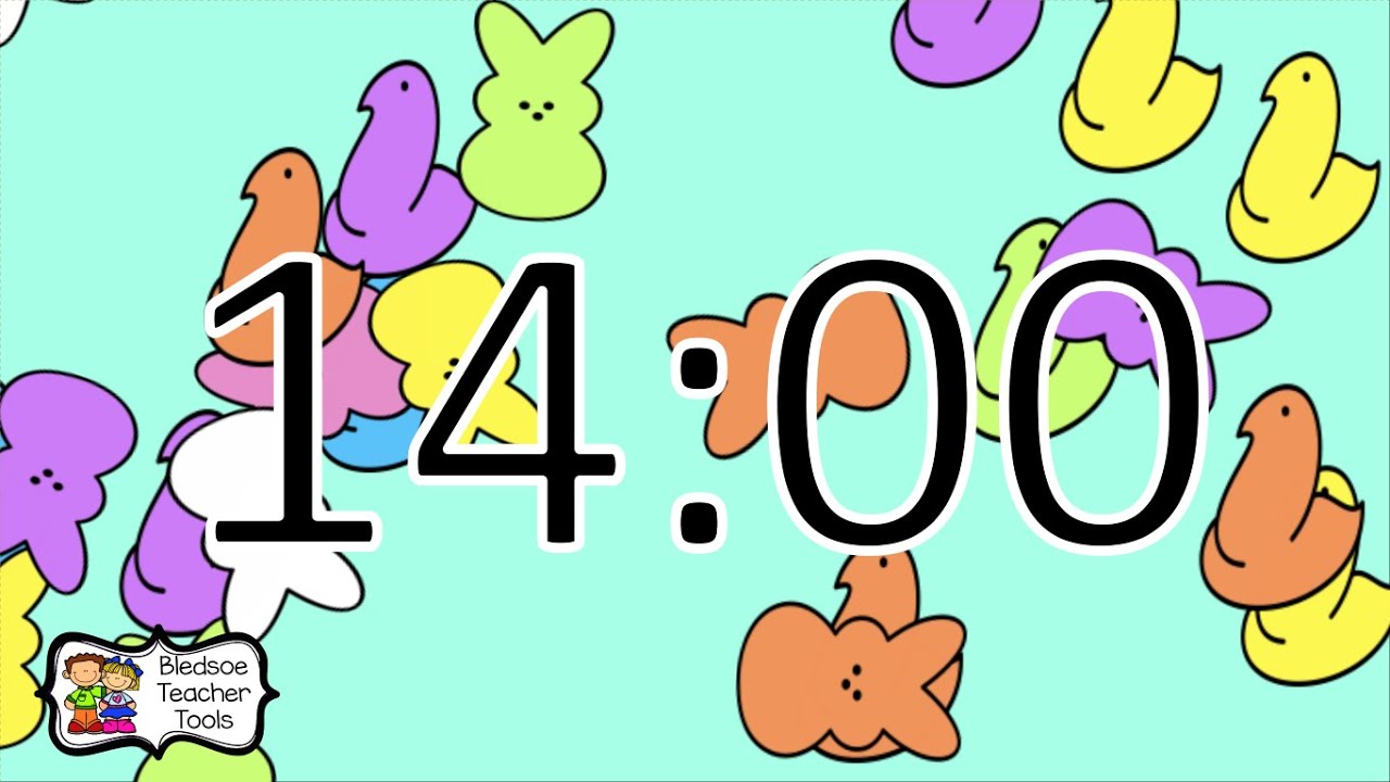 14 Minute Easter Peeps Countdown Timer with Background Music