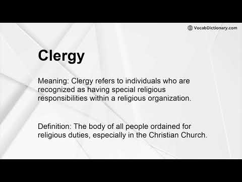 Clergy Meaning