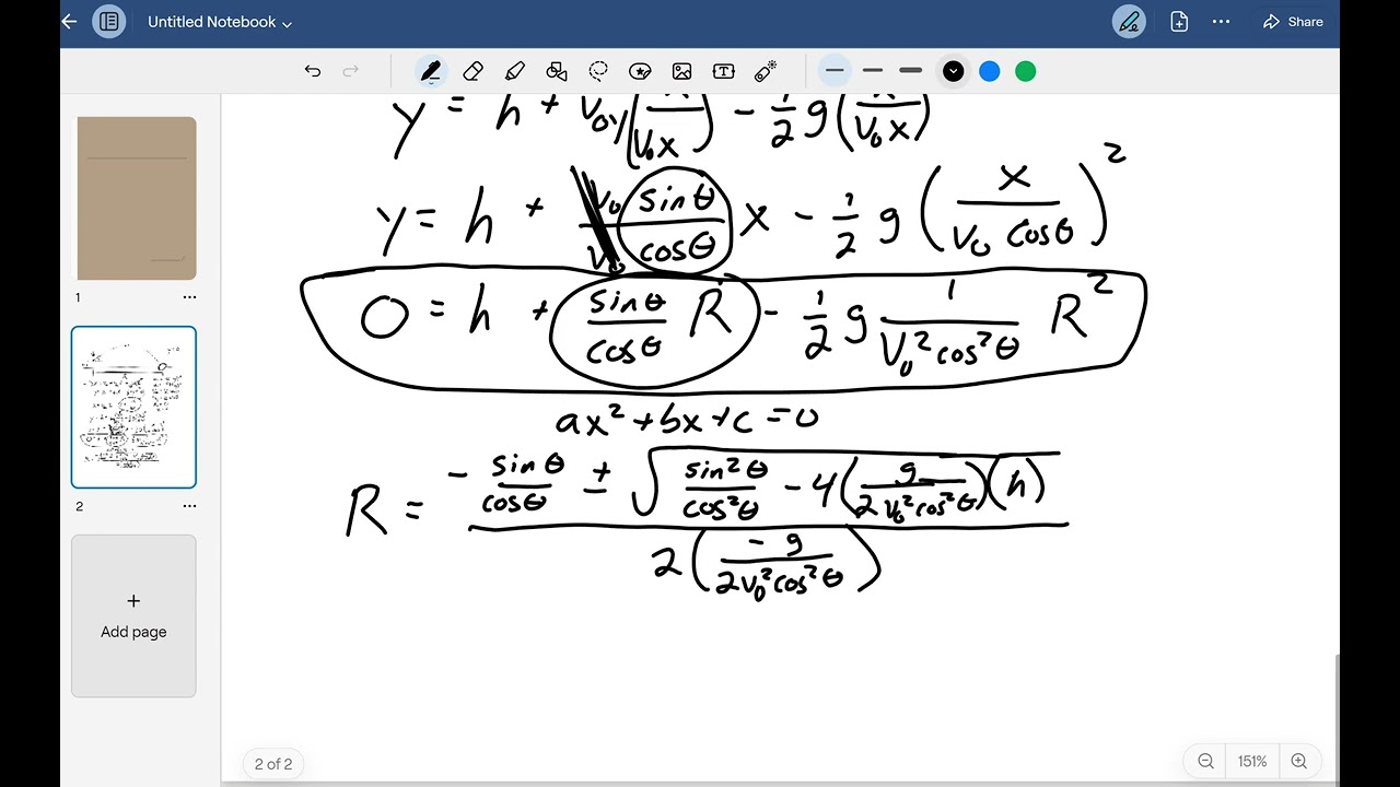 Pre Lab 3 Projectile Motion